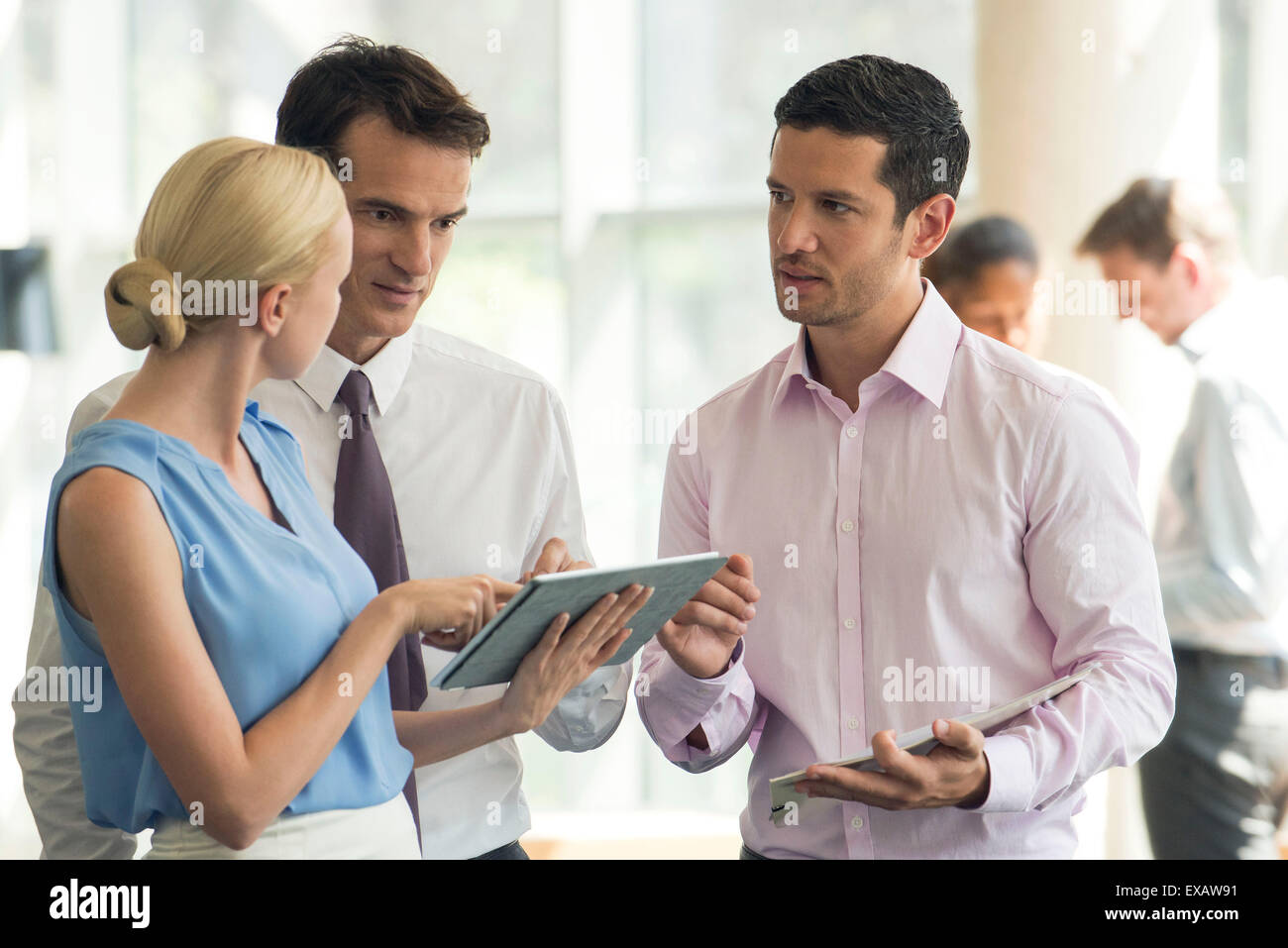 Colleagues collaborating using digital tablet Stock Photo - Alamy