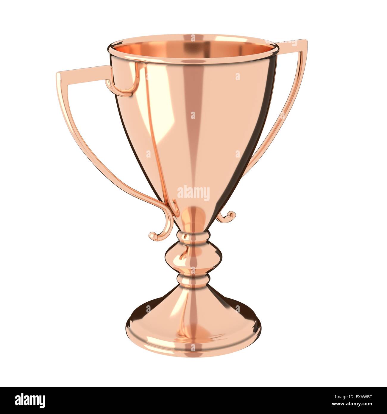 Rose gold bronze trophy Stock Photo - Alamy