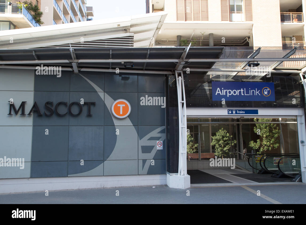 Mascot train station on Bourke Road, Mascot in Sydney, Australia Stock ...