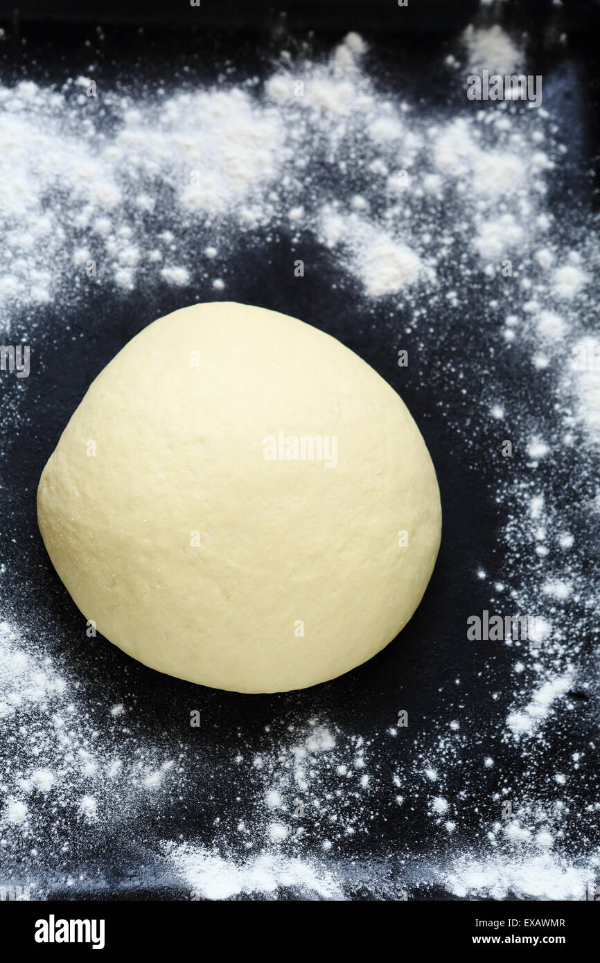 dough on dark background, cooking Stock Photo - Alamy