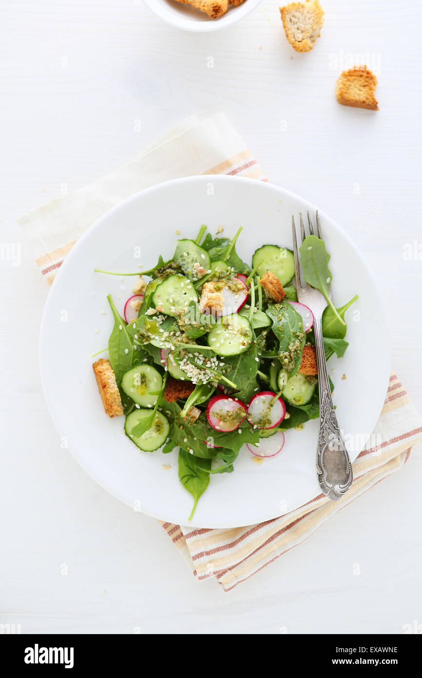 Cucumbers top view hi-res stock photography and images - Alamy