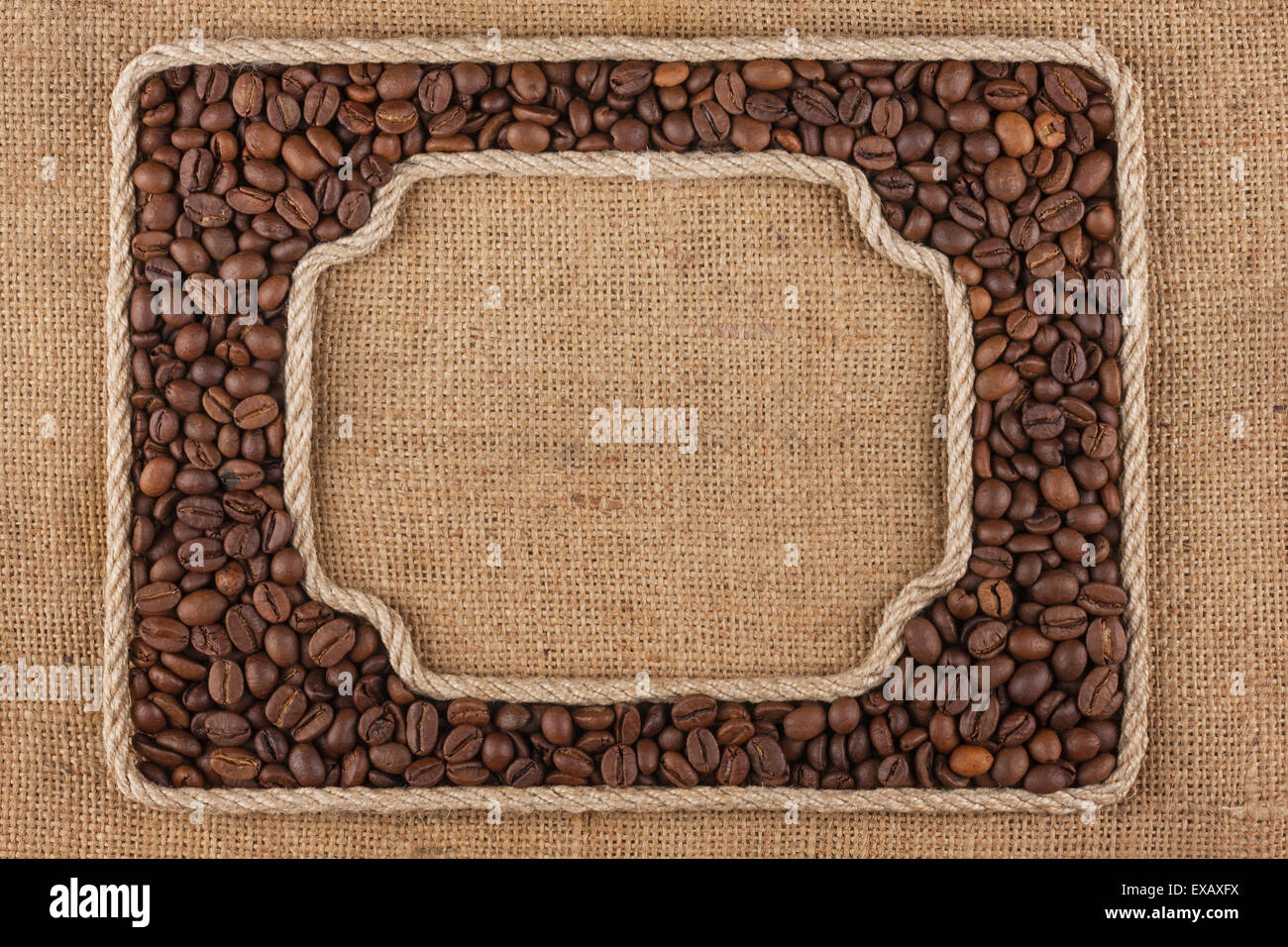 Coffee frame made coffee beans hi-res stock photography and images - Alamy