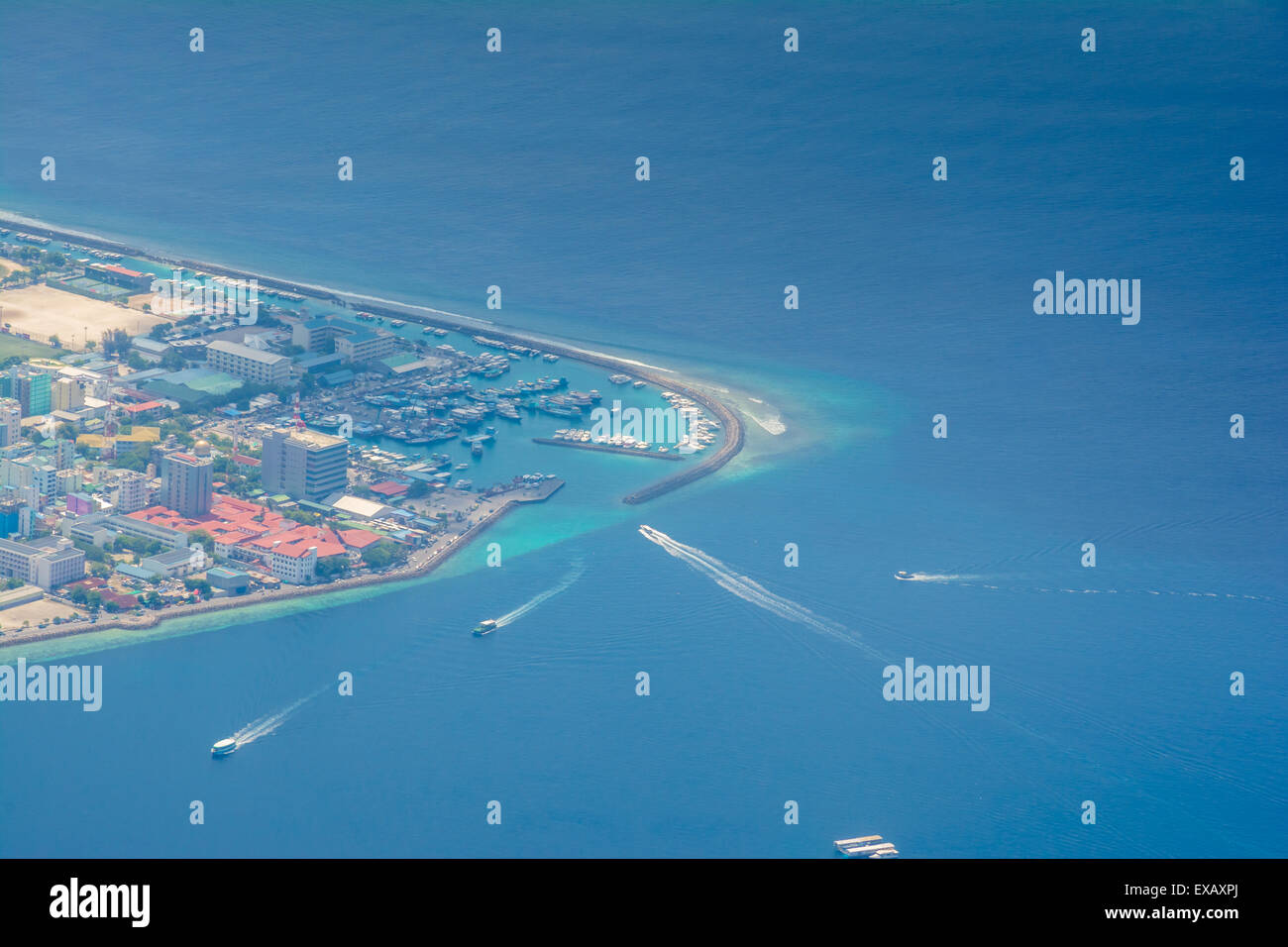Aerial view of Male, capital of Maldives Stock Photo - Alamy