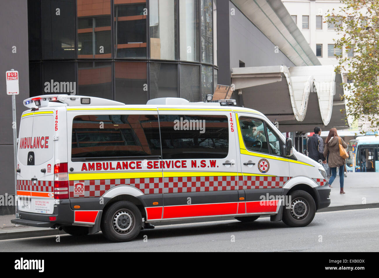 New South Wales ambulance attending to an emergency in Lee street ...