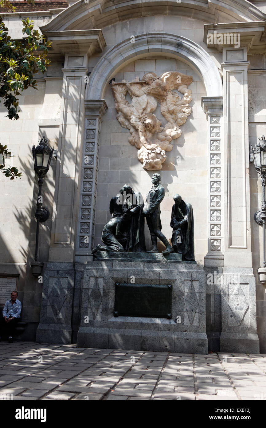 Street statues Barcelona Stock Photo - Alamy