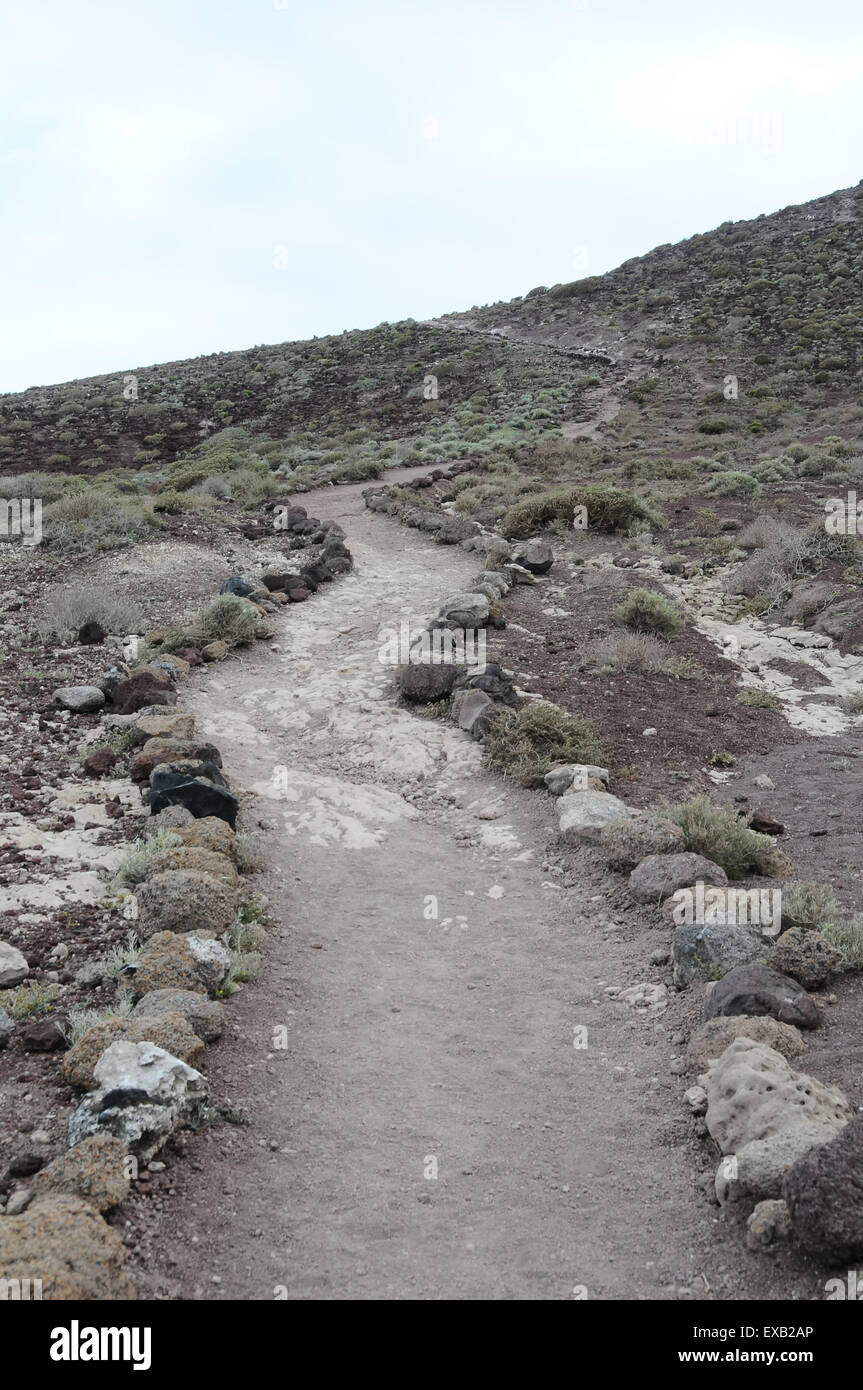 Pathway in the Volcanic Desert Stock Photo - Alamy
