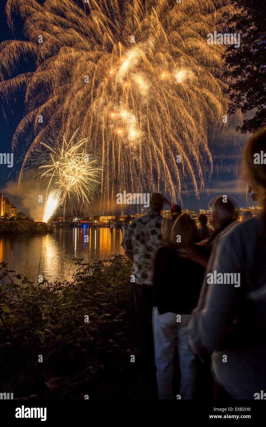 Canada day celebration fireworks hi-res stock photography and images ...
