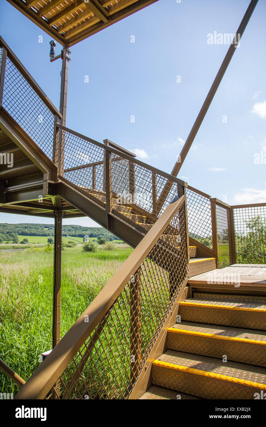 Details of the Sky Tower viewing platform at the RSPB Leighton Moss ...