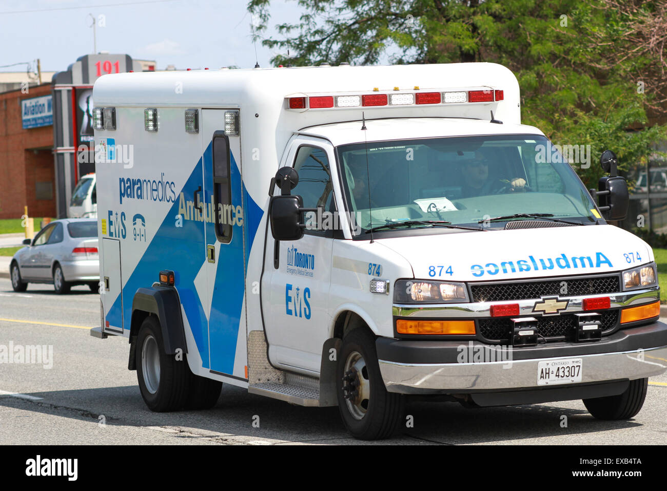 An EMS ambulance near Pearson International Airport in Toronto, Ont ...