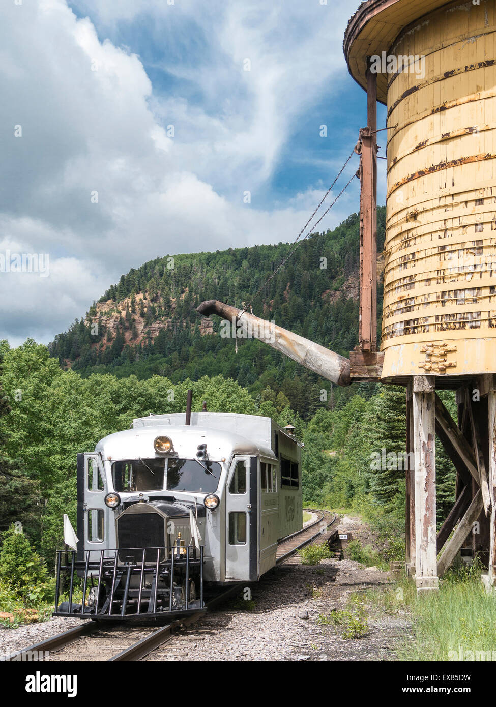 Galloping Goose #5 at the Cresco water tank, Cumbres & Toltec Scenic ...