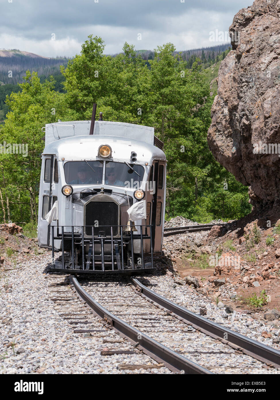 Galloping Goose #5 on the Cumbres & Toltec Scenic Railroad tracks ...