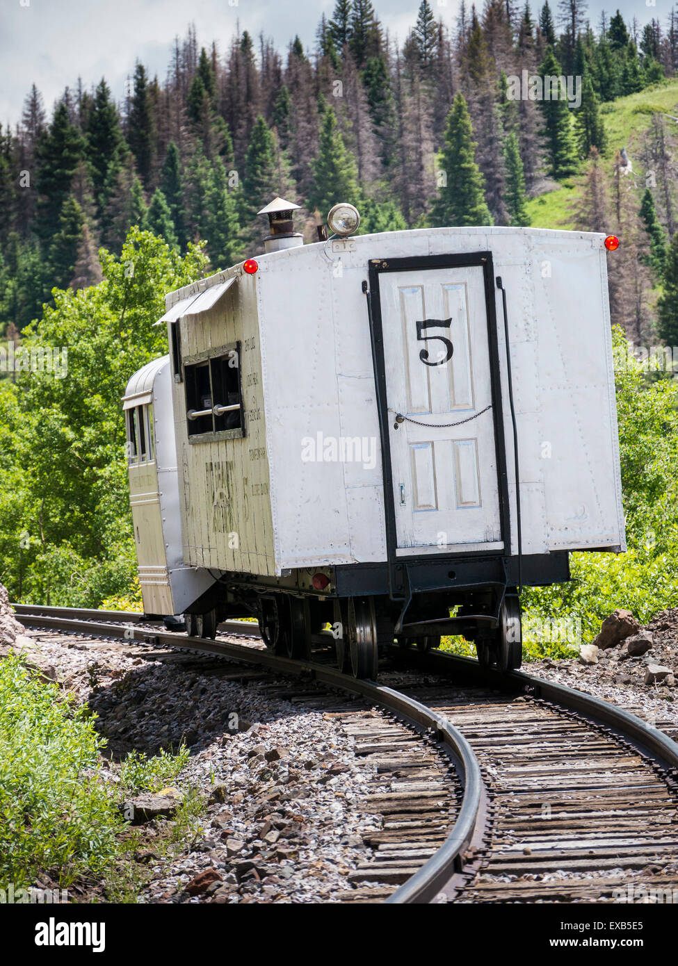Galloping Goose #5 on the Cumbres & Toltec Scenic Railroad tracks ...