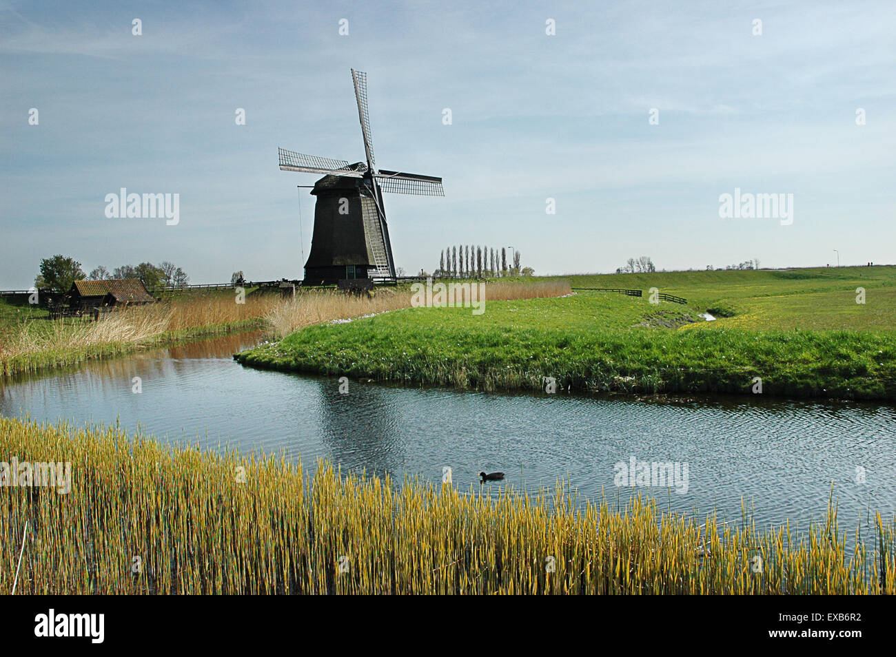 Windmill river hi-res stock photography and images - Alamy