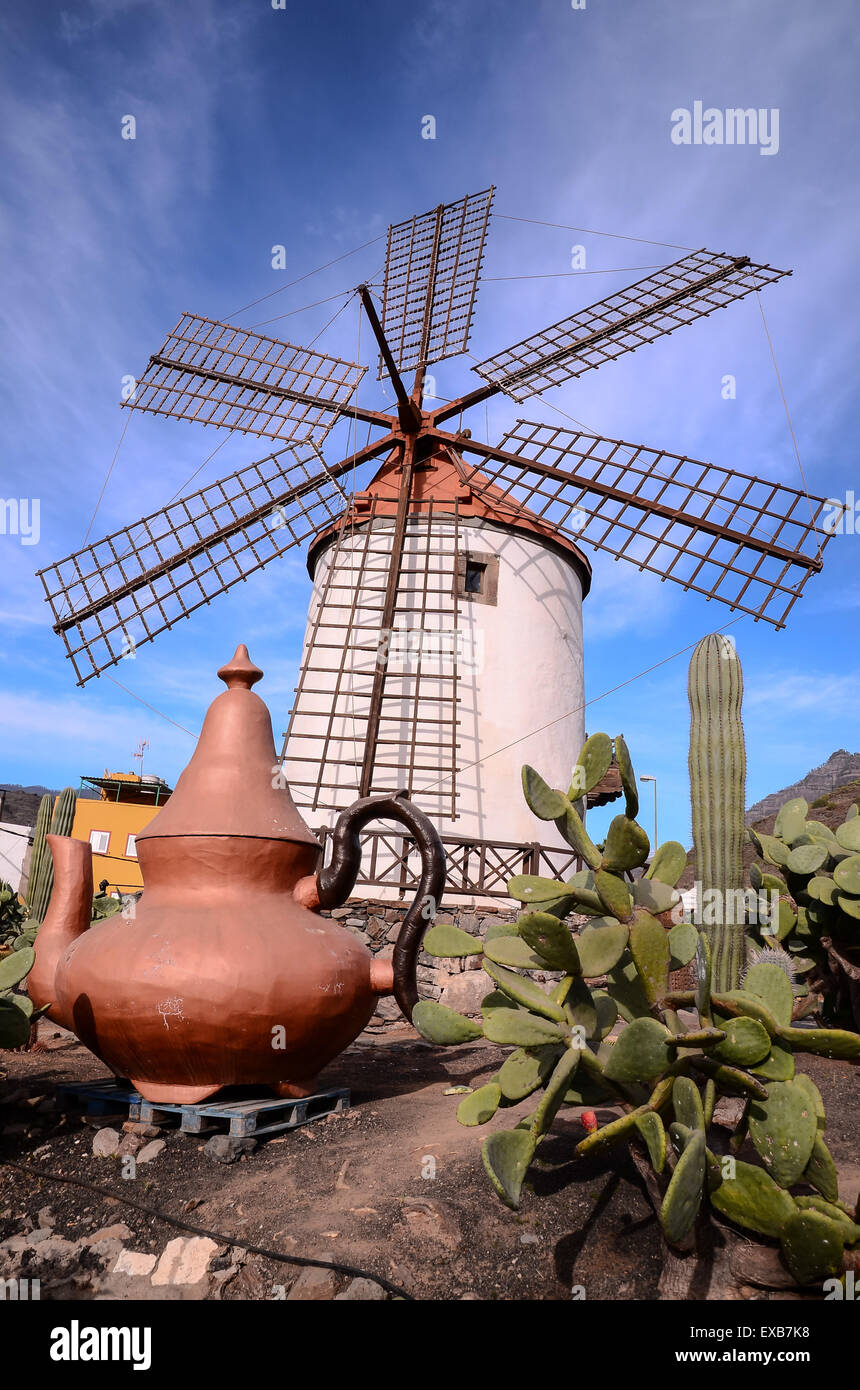 Vintage Wind Mill Stock Photo - Alamy