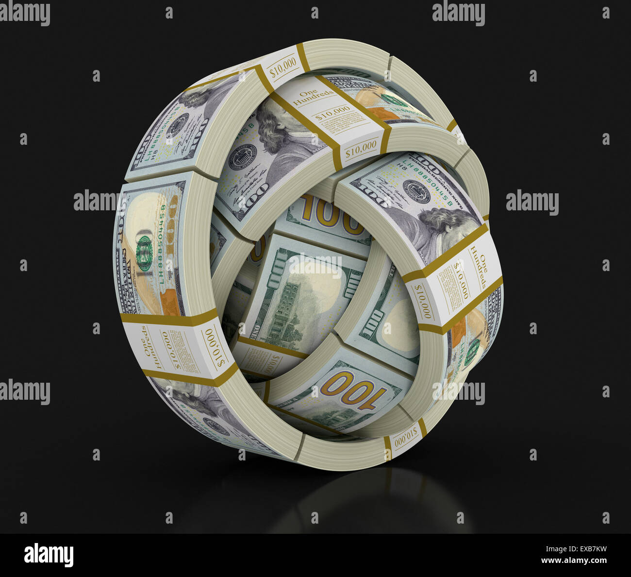 Pile of Dollars (clipping path included Stock Photo - Alamy