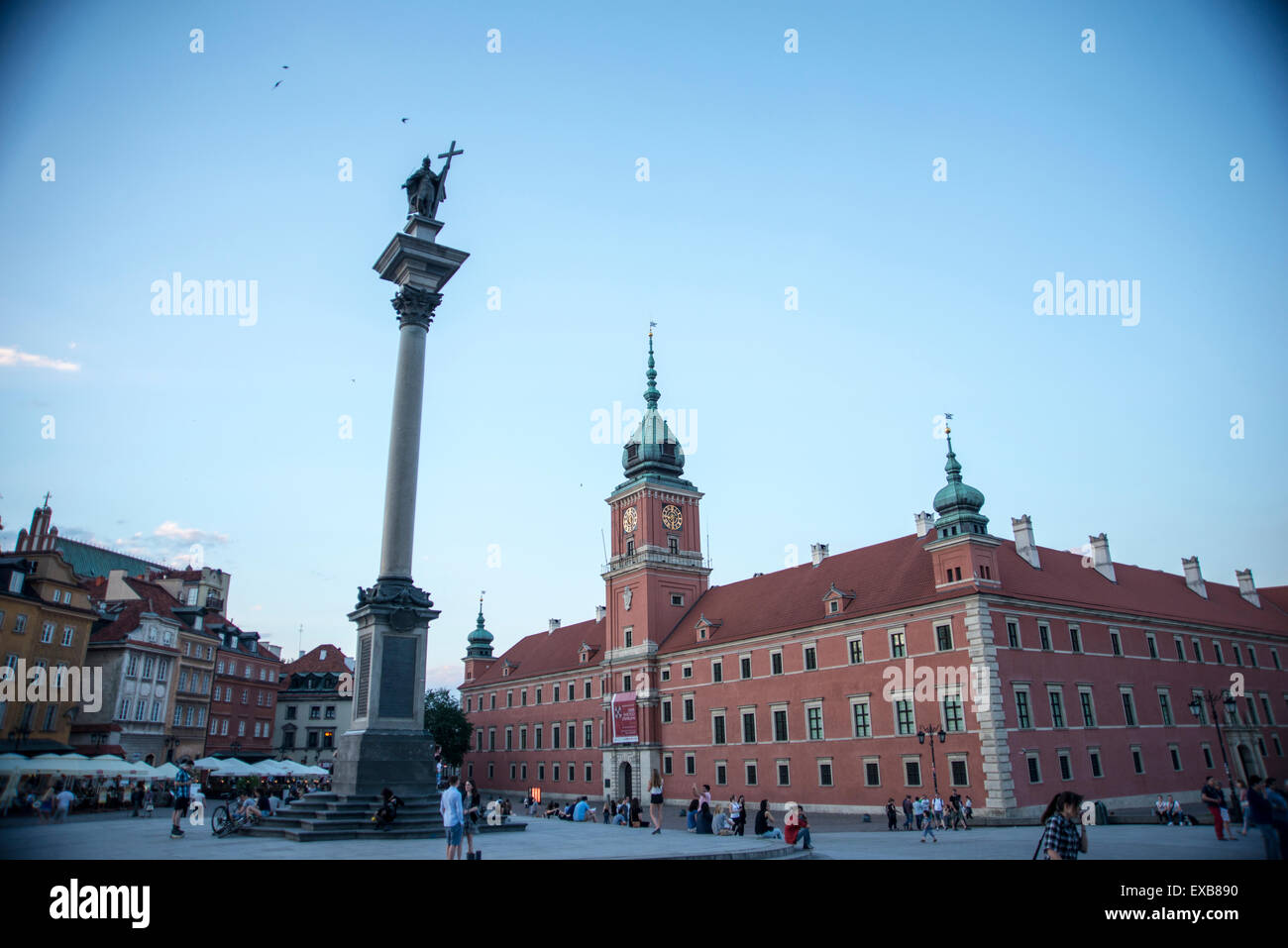 Warsaw's Castle Square Stock Photo - Alamy