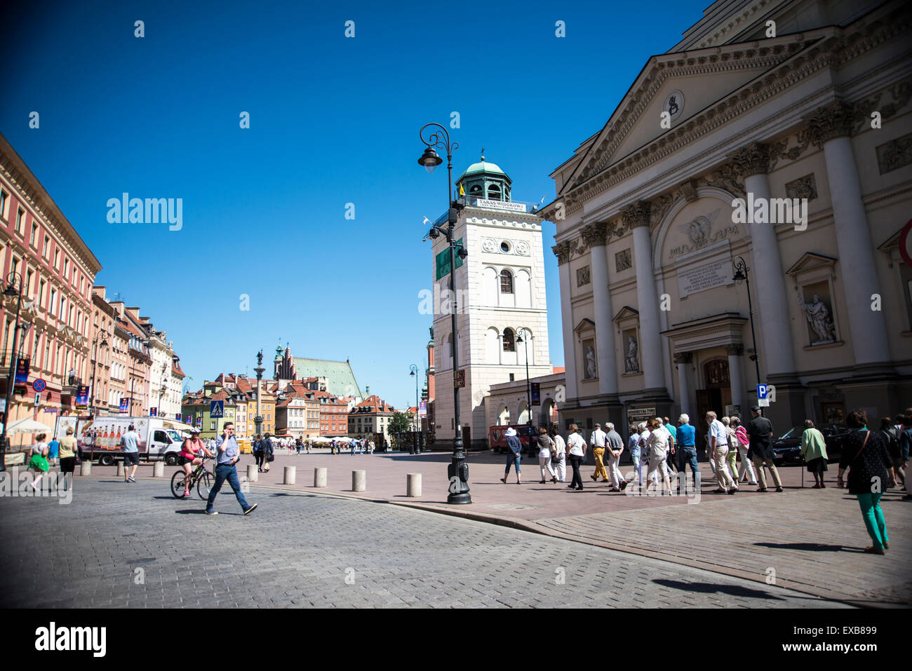 Warsaw's Castle Square Stock Photo - Alamy