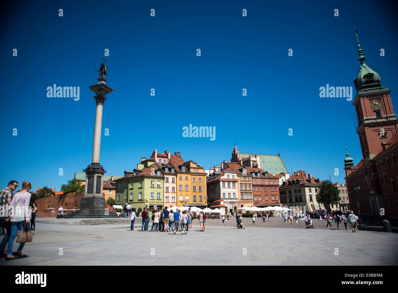 Warsaw's Castle Square Stock Photo - Alamy