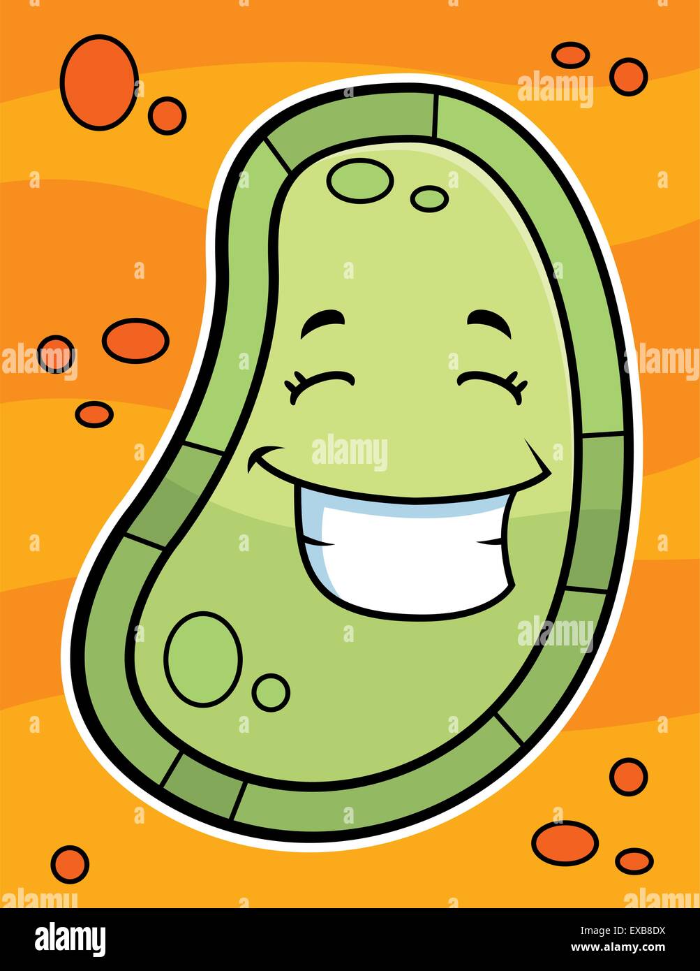 A cartoon green germ happy and smiling Stock Vector Image & Art - Alamy