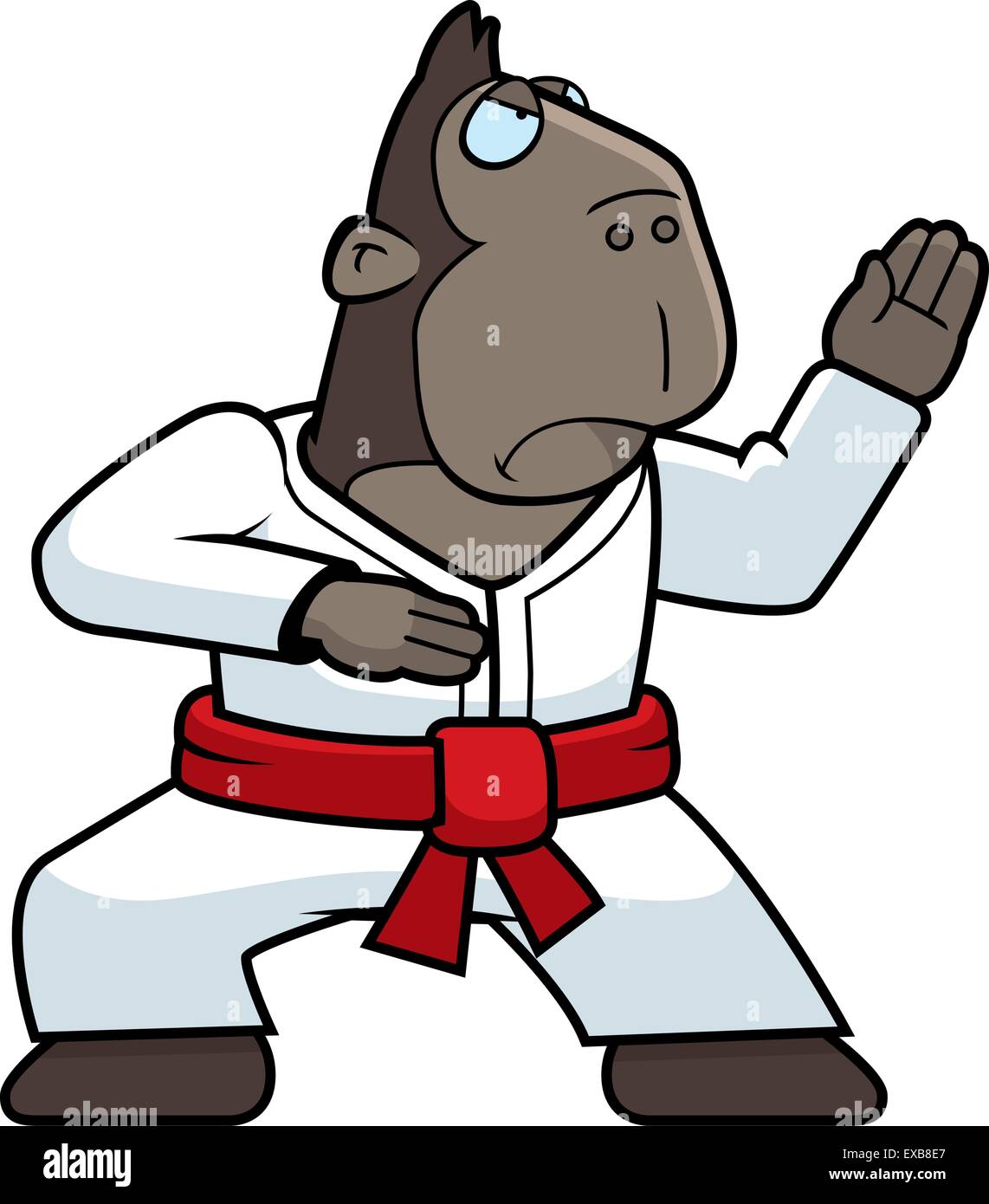 Karate gi cartoon hi-res stock photography and images - Alamy