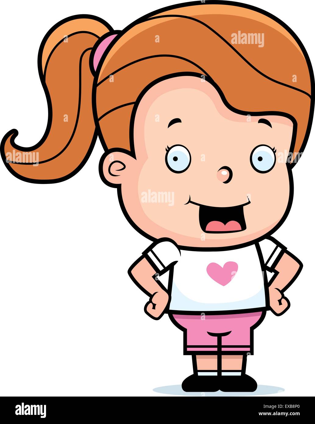 A happy cartoon toddler standing and smiling Stock Vector Image & Art ...