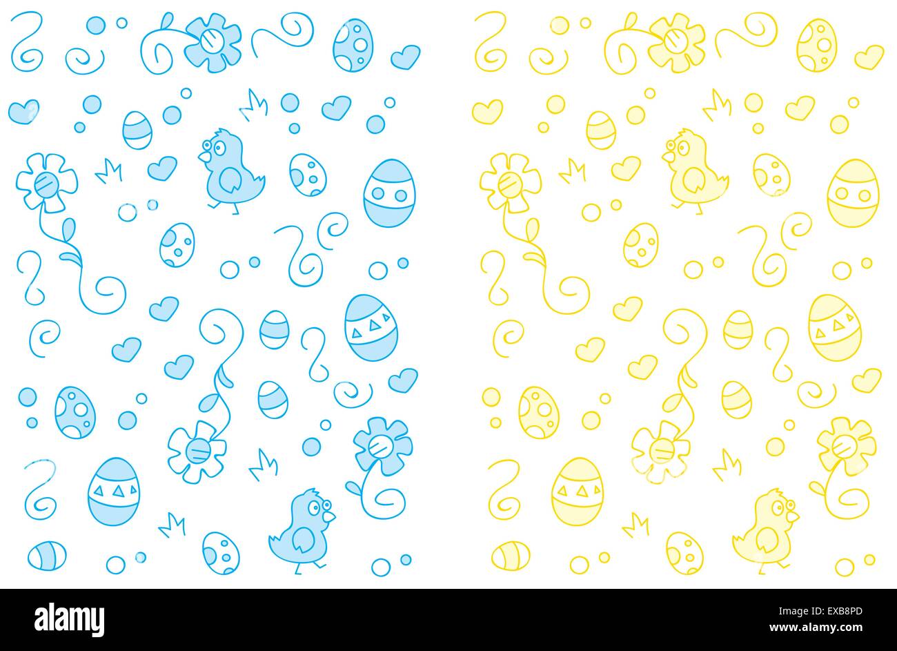 A repeating and seamless pattern with an Easter theme Stock Vector ...