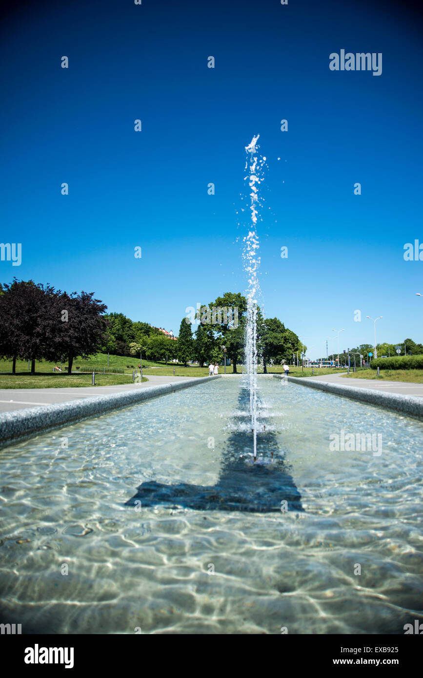 Multimedia Fountain Park in Warsaw Stock Photo - Alamy