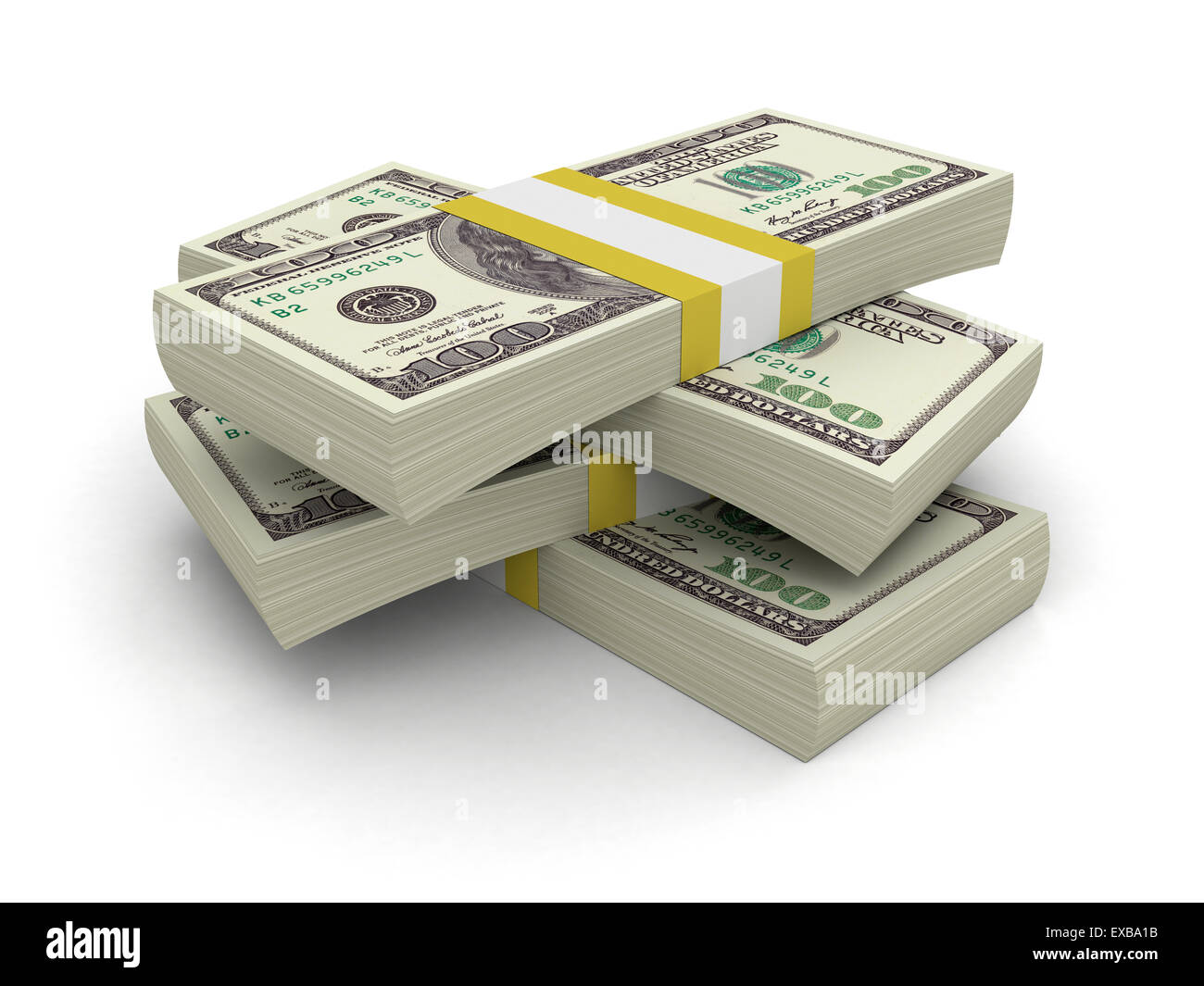 Pile of Dollars (clipping path included Stock Photo - Alamy