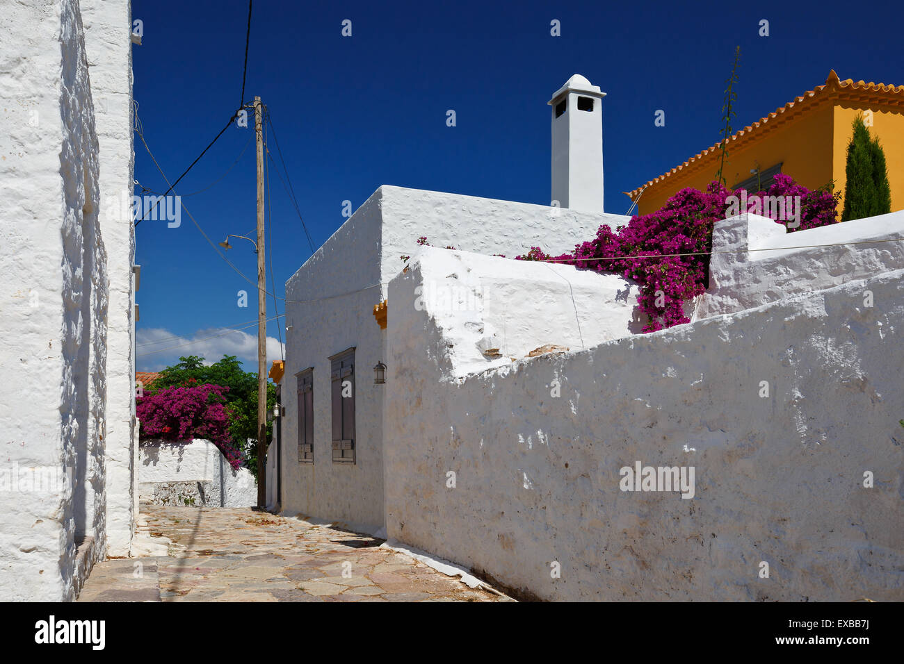 Typical Greek white architecture which is characteristic for close by ...
