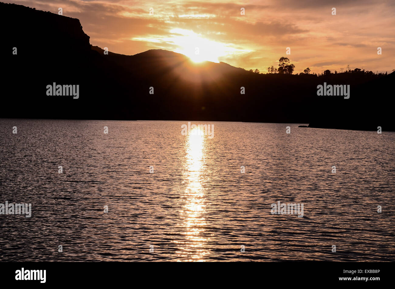 Sunset on the Atlantic Ocean Stock Photo - Alamy