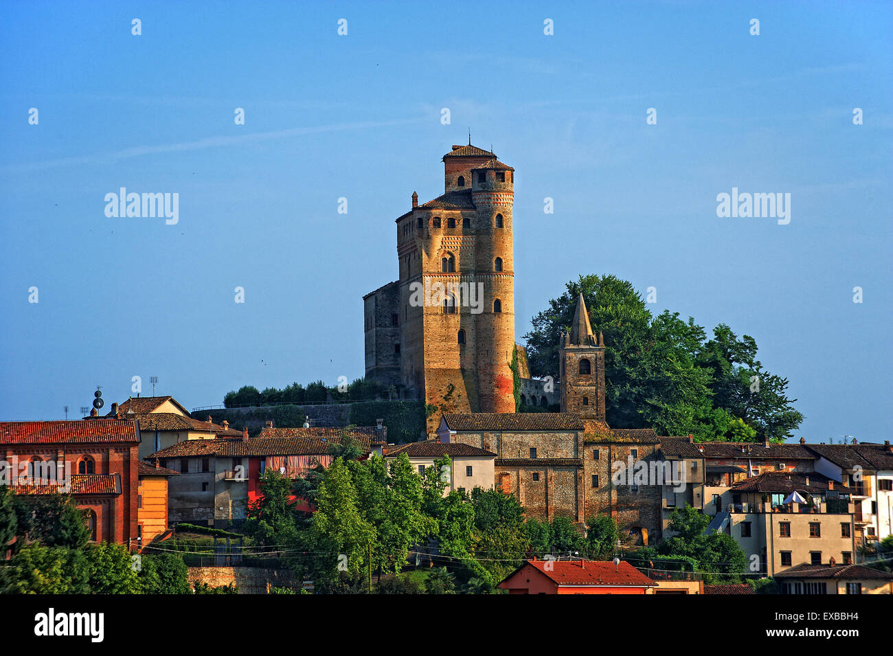 Italy Piedmont Langhe World Heritage Serralunga d'Alba The castle Stock ...