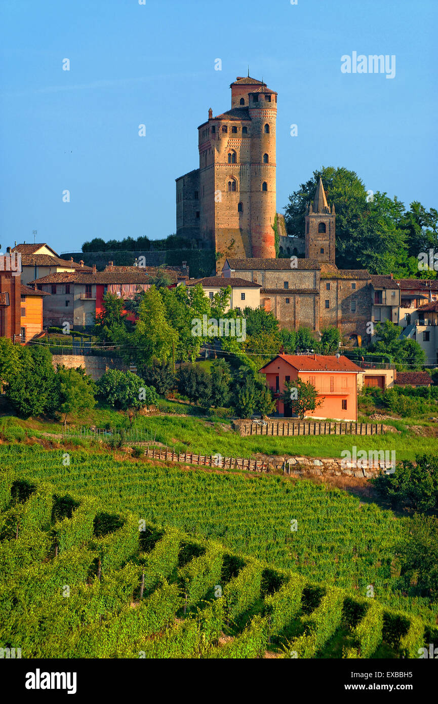 Italy Piedmont Langhe World Heritage Serralunga d'Alba The castle Stock ...