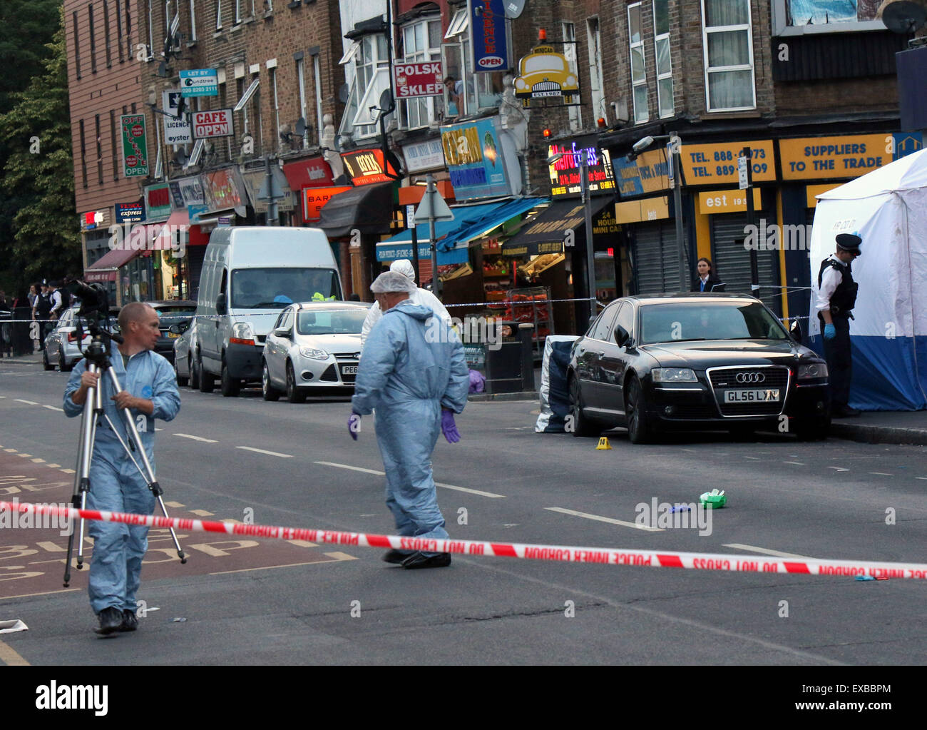 Wood Green, London Friday 10 Jul 2015 A man has died and a woman has ...