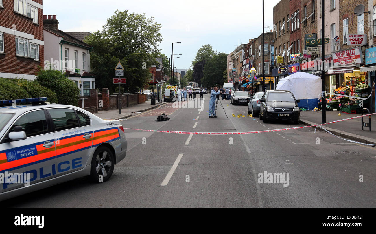 Wood Green, London Friday 10 Jul 2015 A man has died and a woman has ...