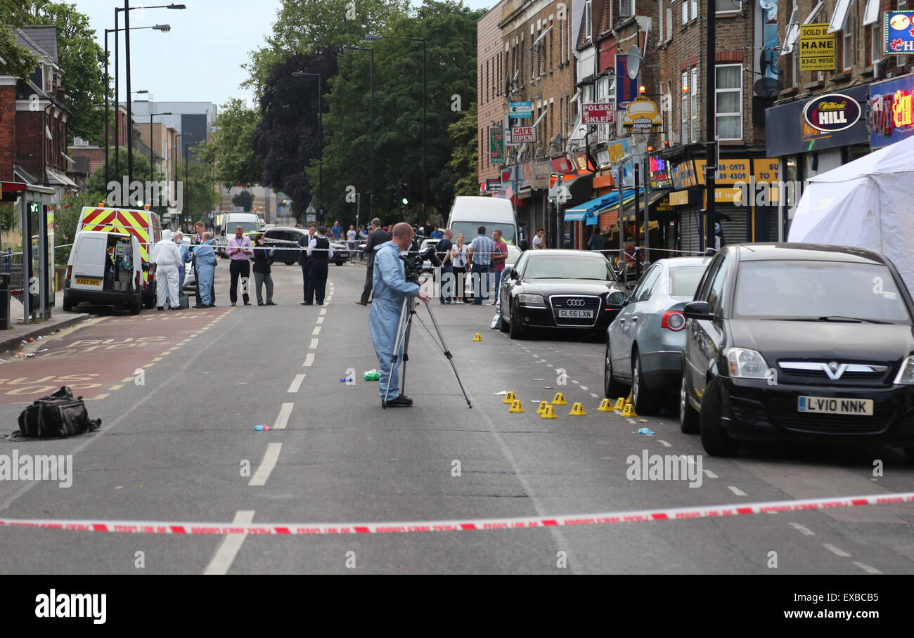 Wood Green, London Friday 10 Jul 2015 A man has died and a woman has ...