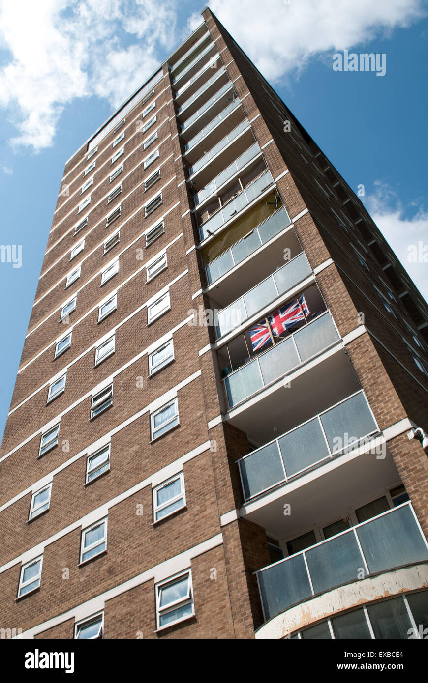 Social housing high rise tower blocks without cladding in Dudley with ...