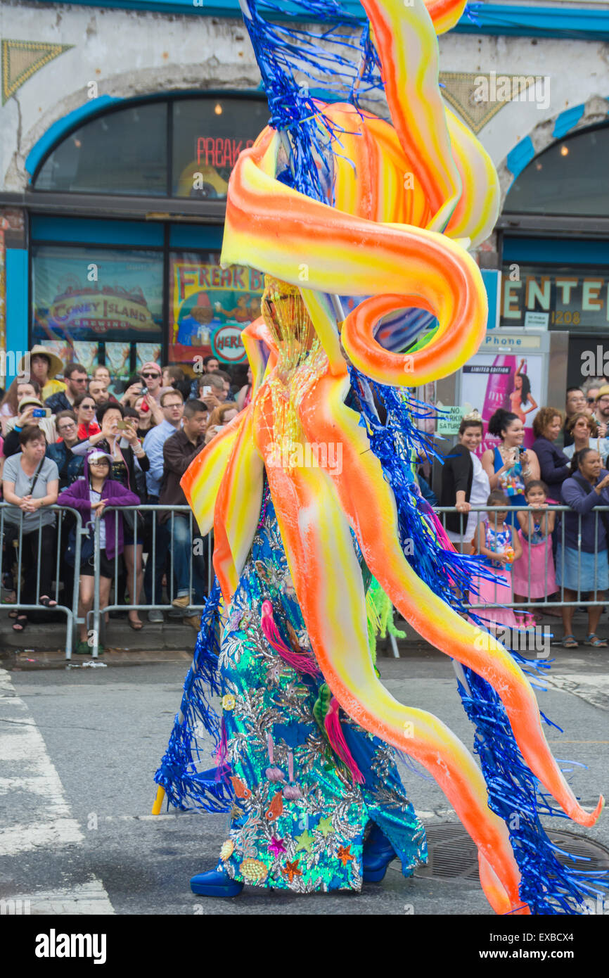 Octopus man at Mermaid parade, the largest art parade in the nation and ...