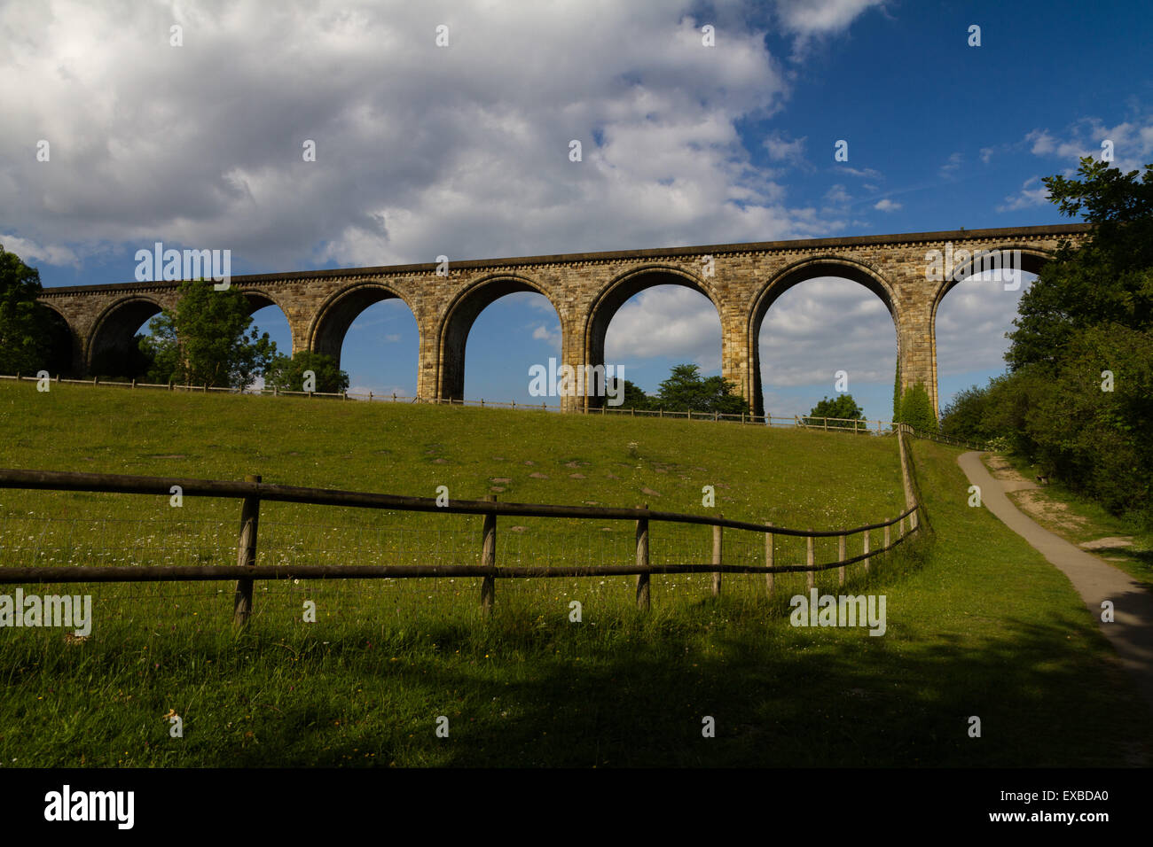 The Cefn railway viaduct at Ty Mawr Country Park, Wrexham,north Wales ...