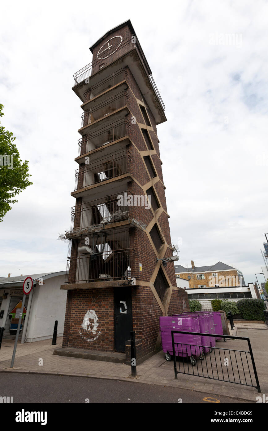 Clock Tower at Chrisp Street Market, Poplar, Tower Hamlets, London ...
