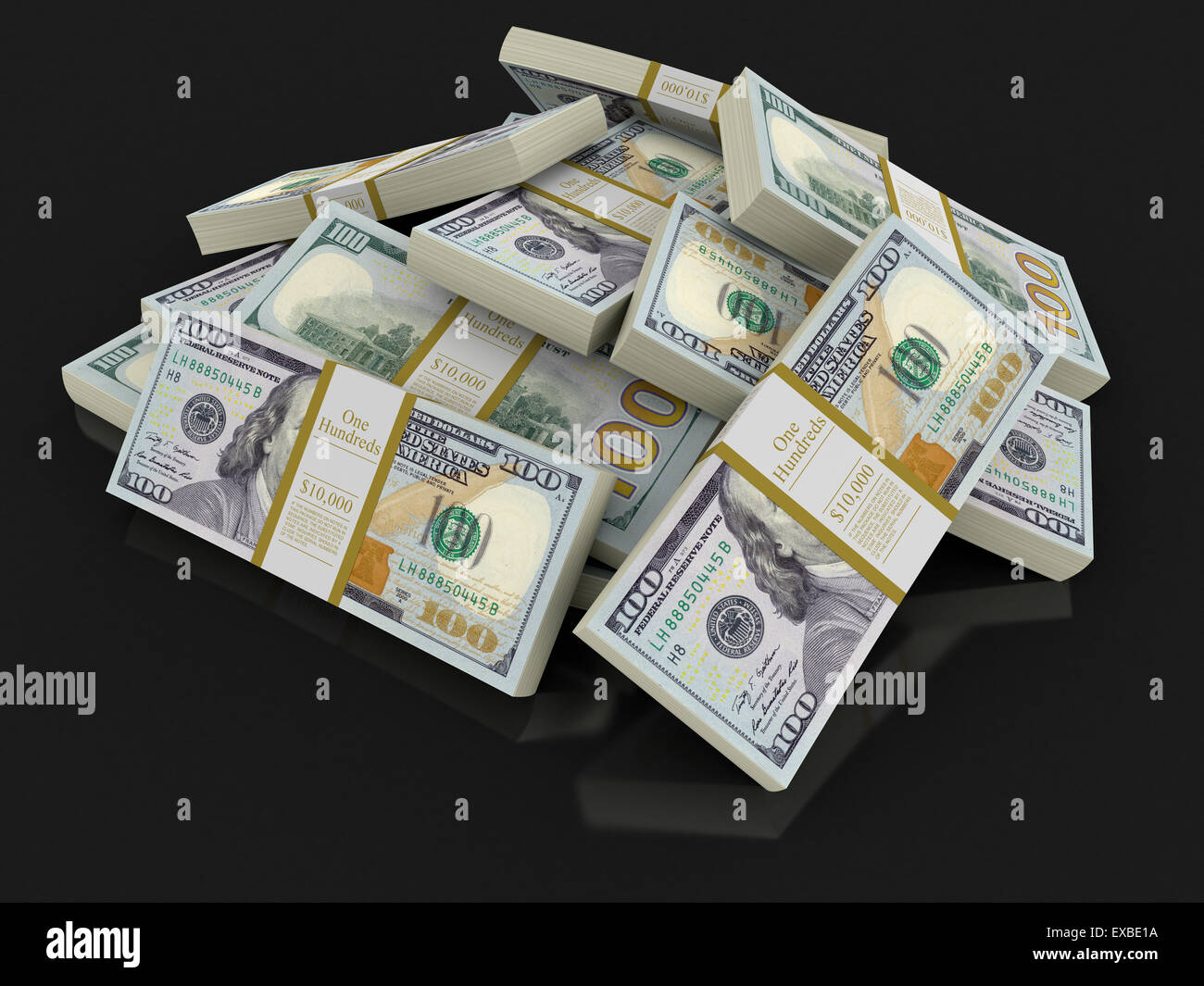 Pile of Dollars (clipping path included Stock Photo - Alamy