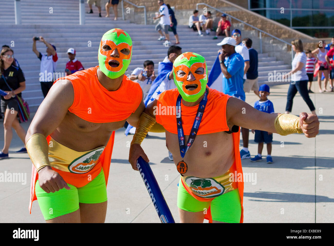 Foxborough, MA, USA. 10th July, 2015. Gold Cup fans prior to the ...