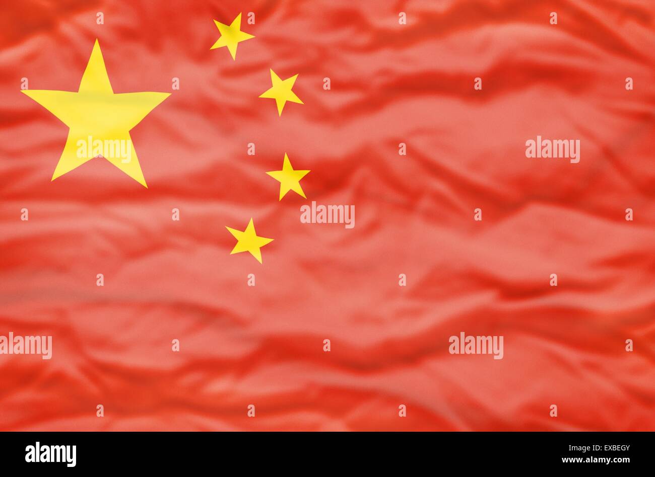 China flag. Wavy flag of China fills the frame Stock Photo - Alamy