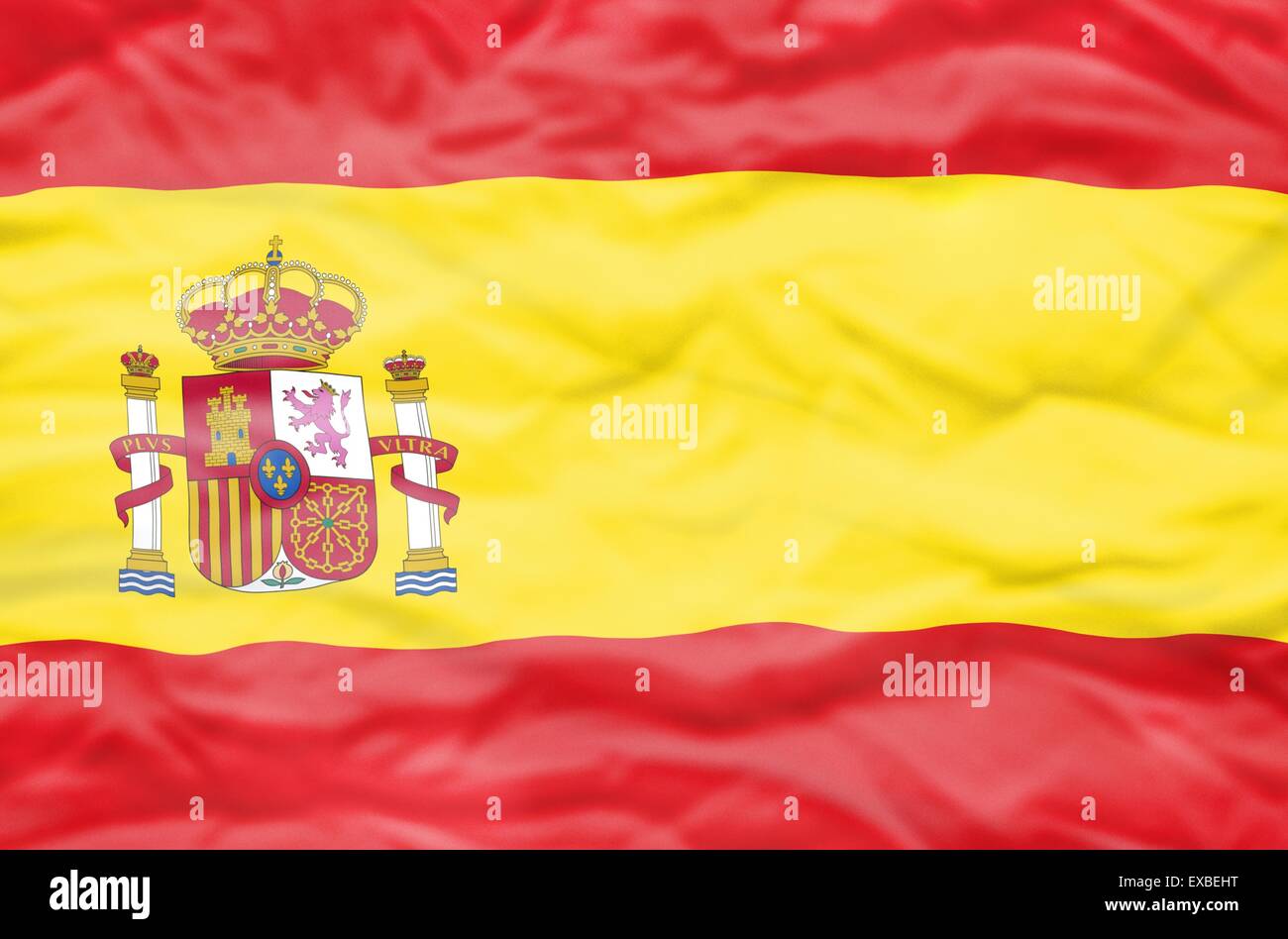 Spain flag. Wavy flag of Spain fills the frame Stock Photo - Alamy