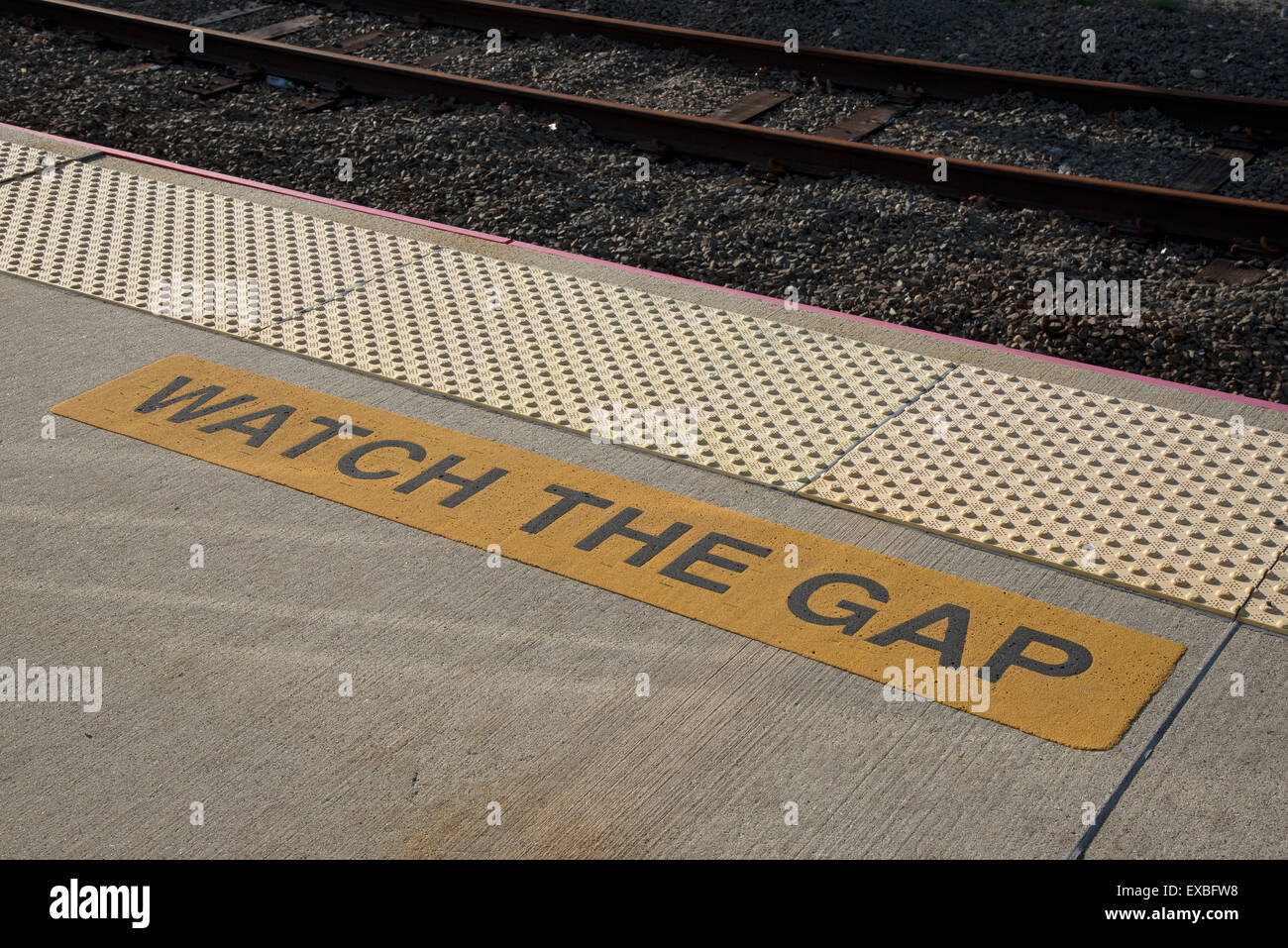 Watch the gap sign at railroad platform edge MTA Long Island Railroad ...