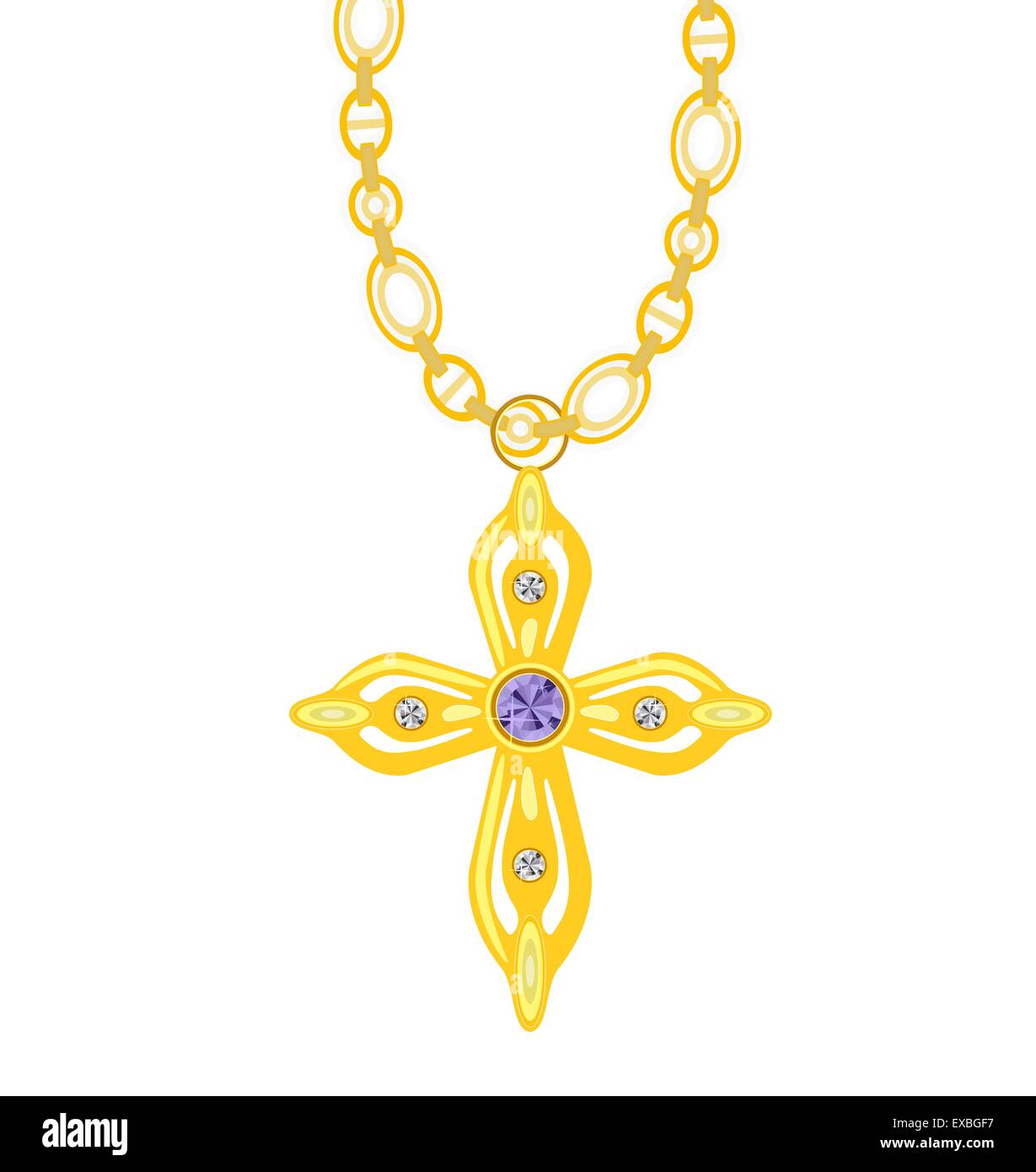 Old fashioned crucifix Stock Vector Images - Alamy