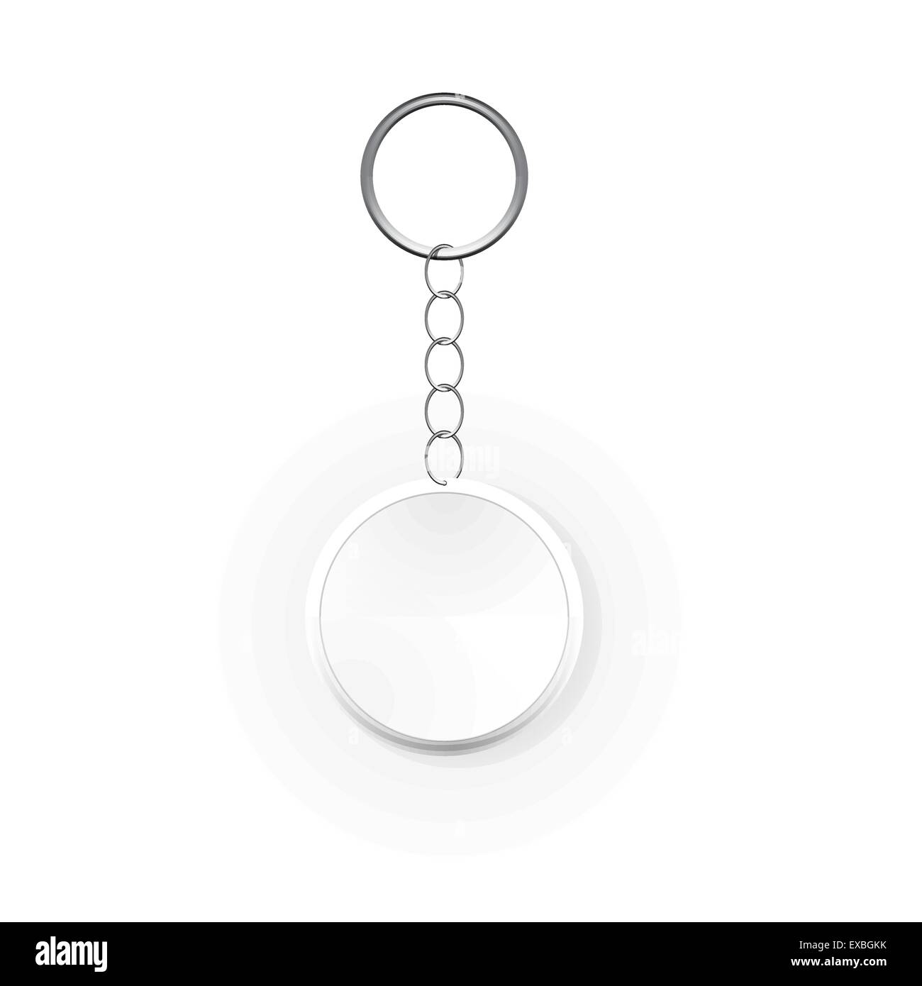 Template Keychain Keys on a Ring with a Chain. Vector Illustrati Stock ...