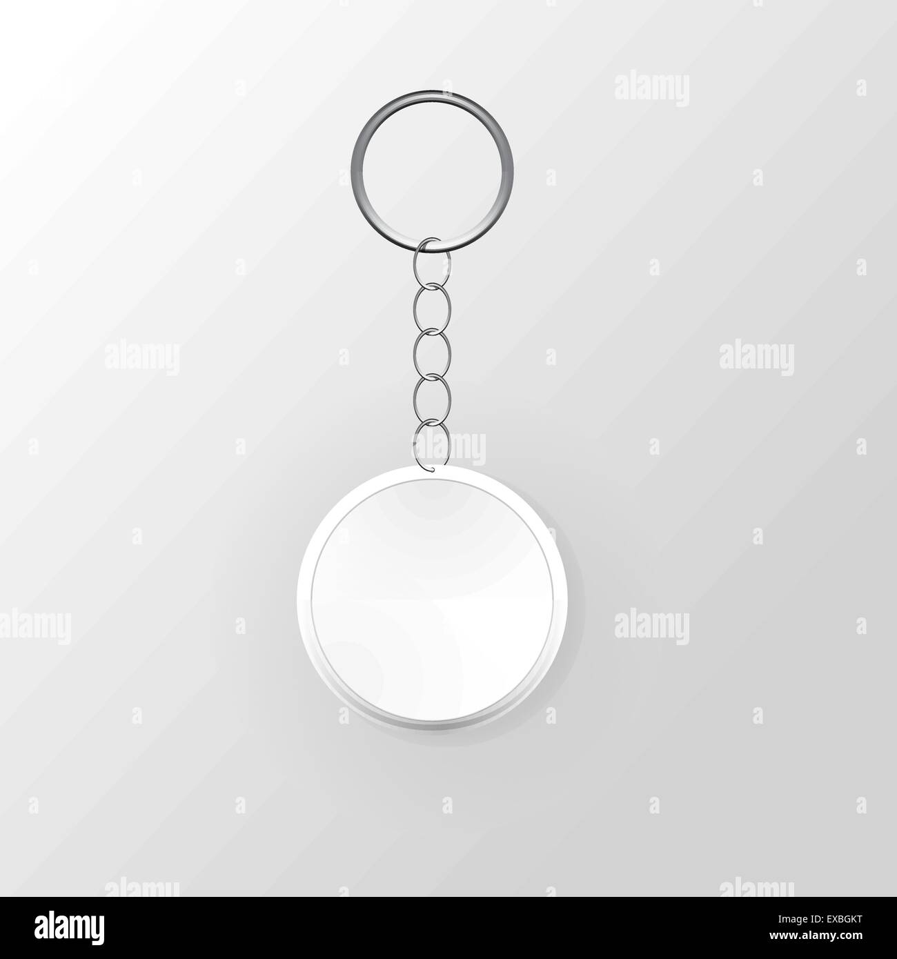 Template Keychain Keys on a Ring with a Chain. Vector Illustrati Stock ...