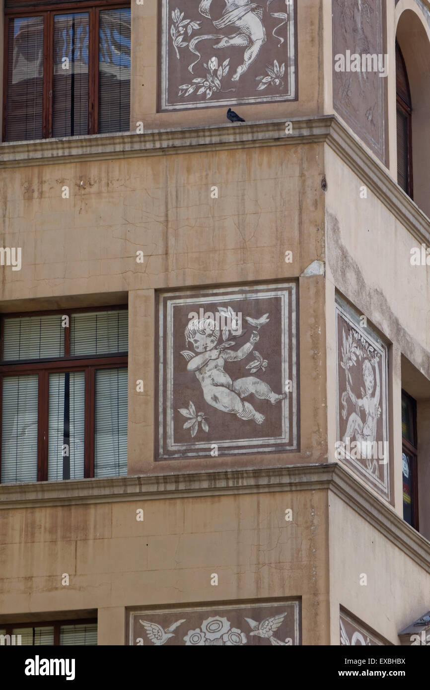 Decorated buildings in Barcelona Stock Photo - Alamy
