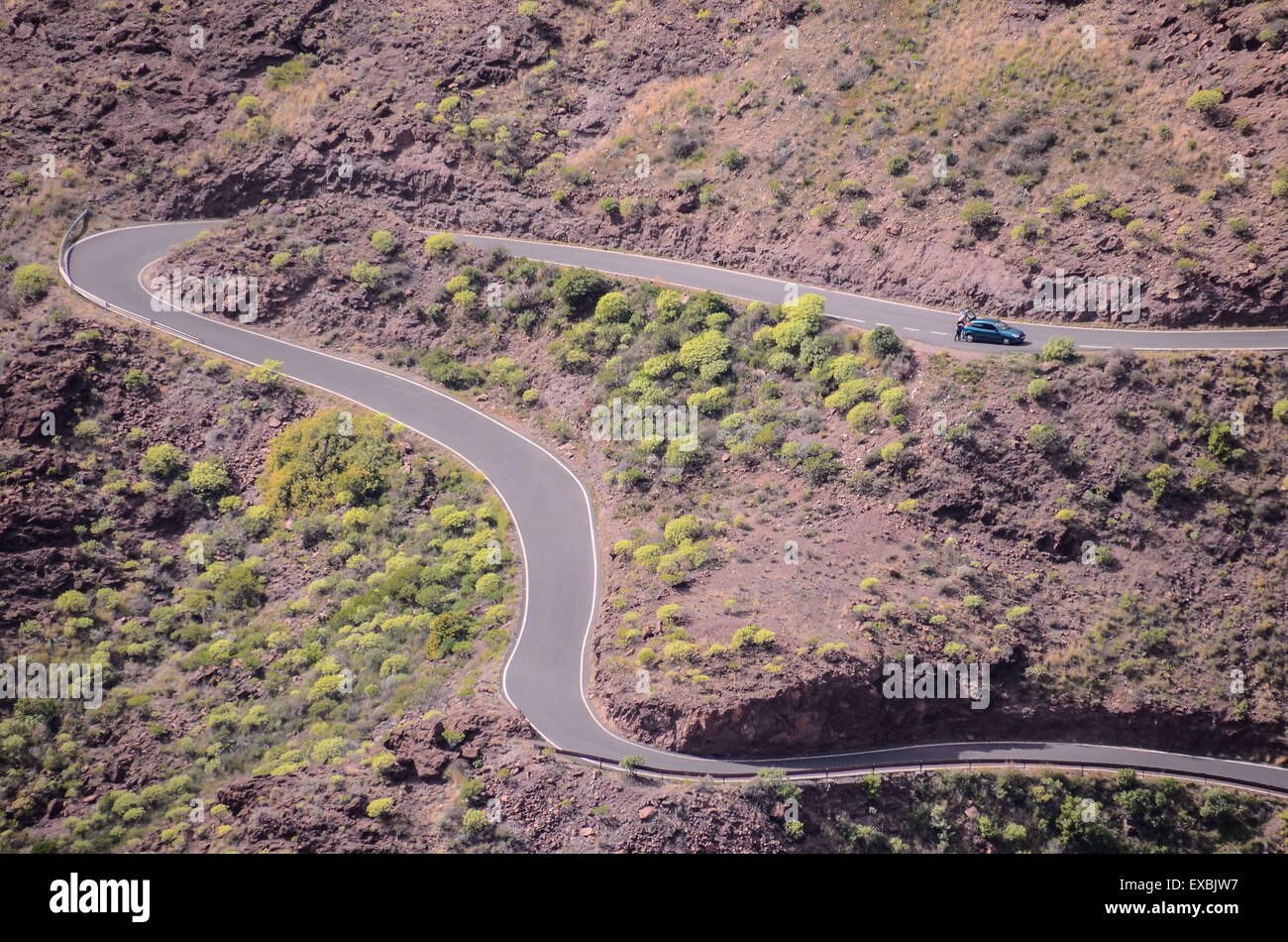 Aerial View of an Asphalt Road Stock Photo - Alamy
