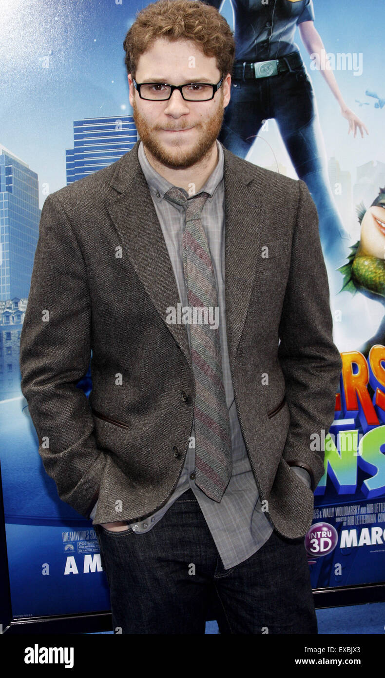 Seth Rogen at the Los Angeles premiere of 'Monsters vs. Aliens' held at ...